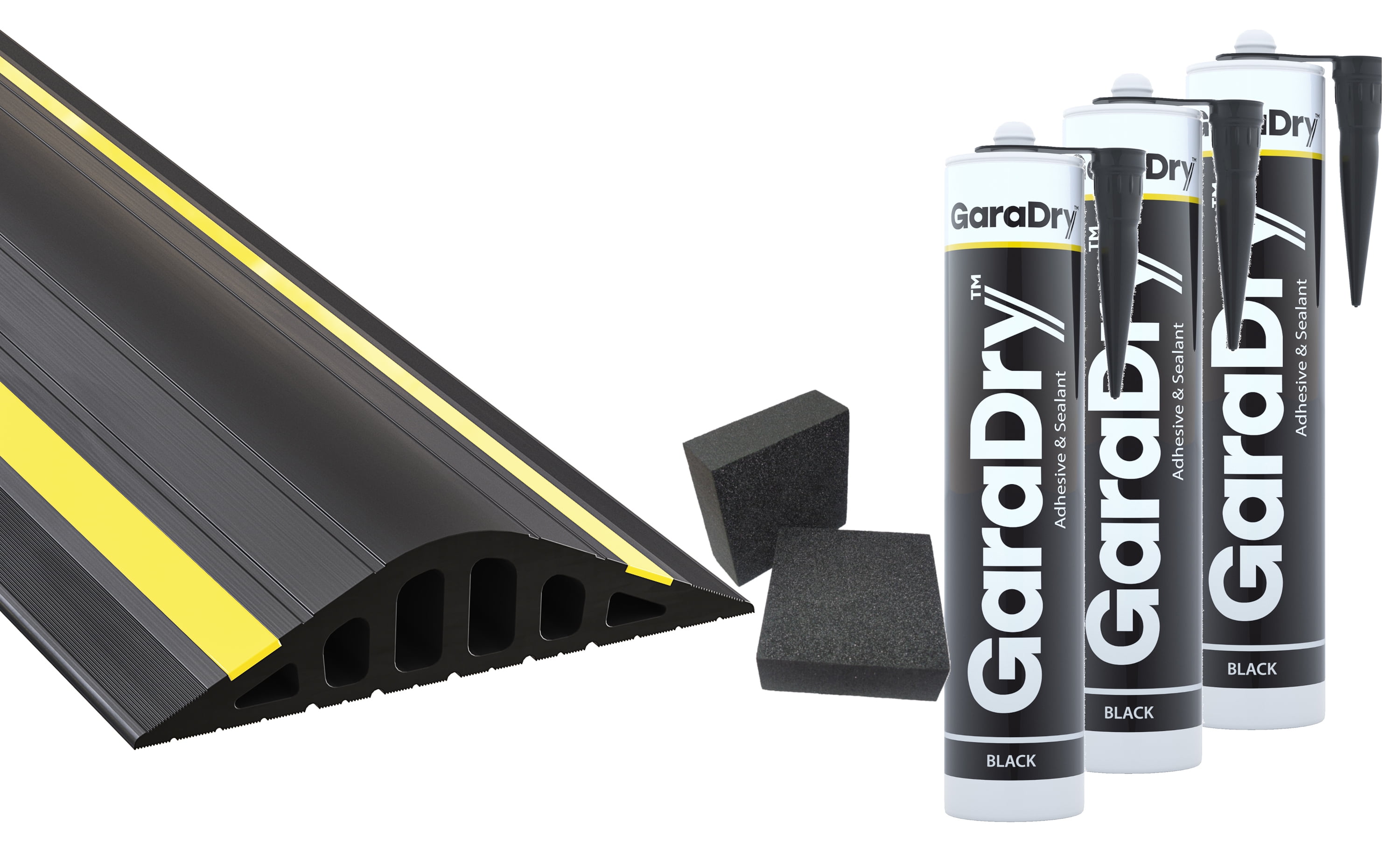 GaraDry Weather & Water Bottom Garage Door Flood Barrier Kit, 1 ½" High ...