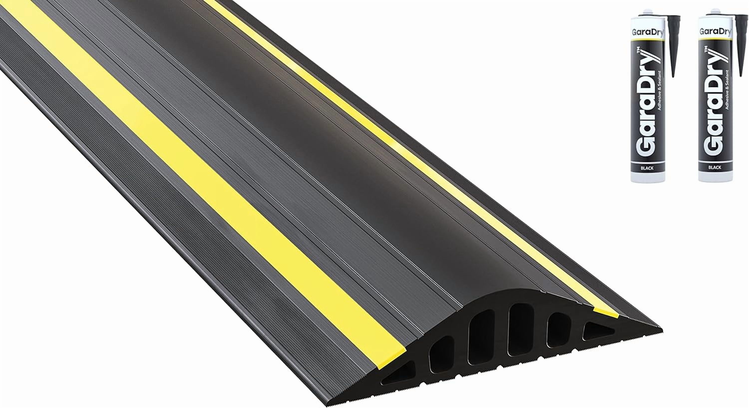 1 ½" High Garage Door Flood Barrier Threshold Kit (8'3") | Flexible PVC ...