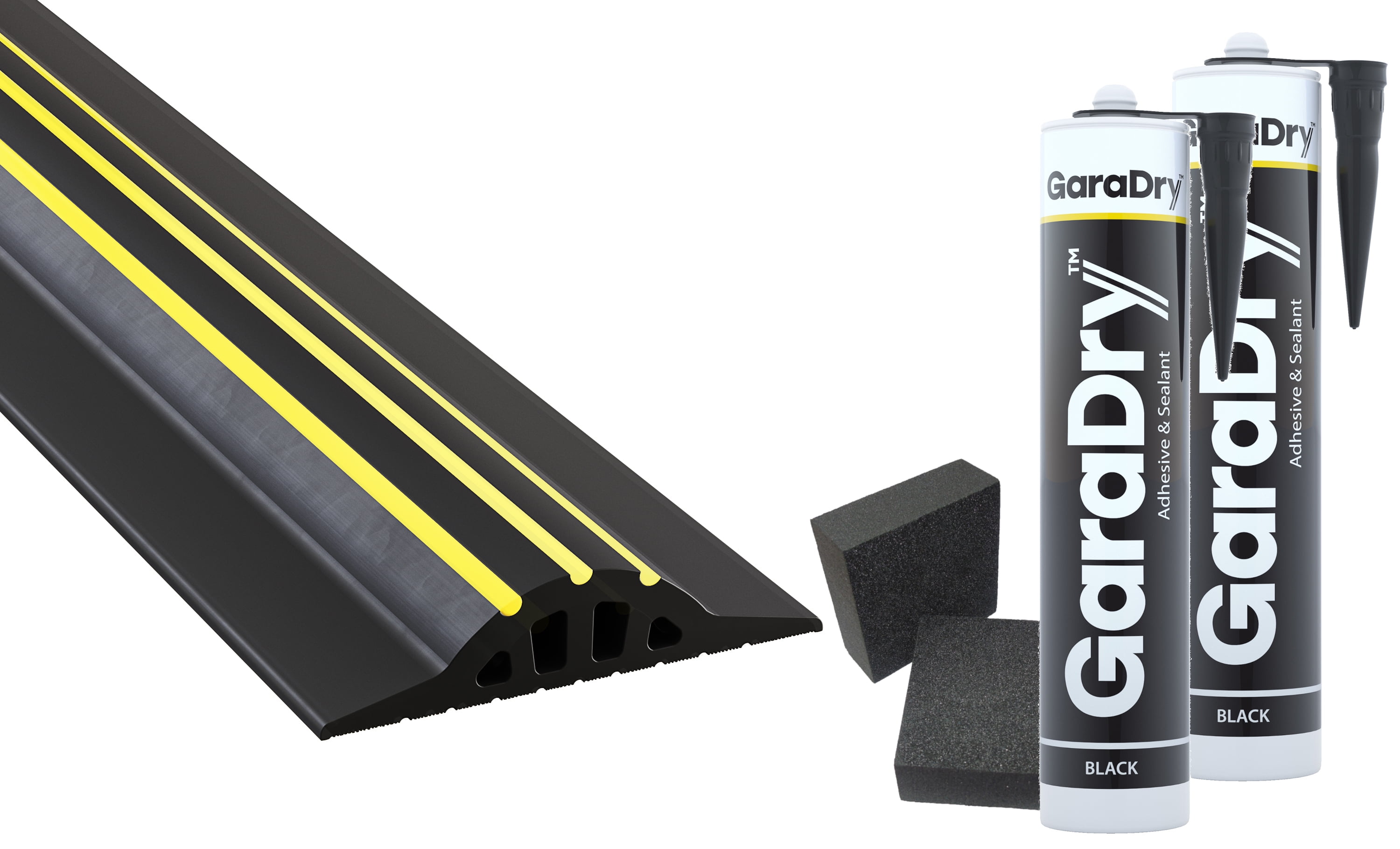 1” High Garage Door Threshold Seal Kit 12'3" Length | Flexible PVC ...