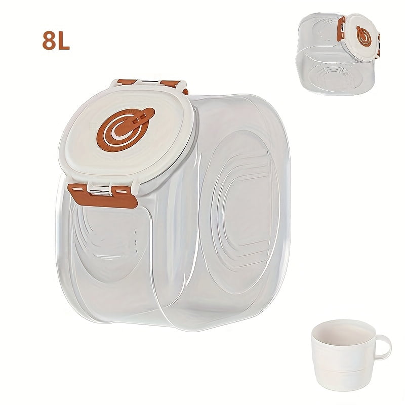 1 High-Transparency Sealed Grain Storage Bin | Large Capacity, Flip-Top ...