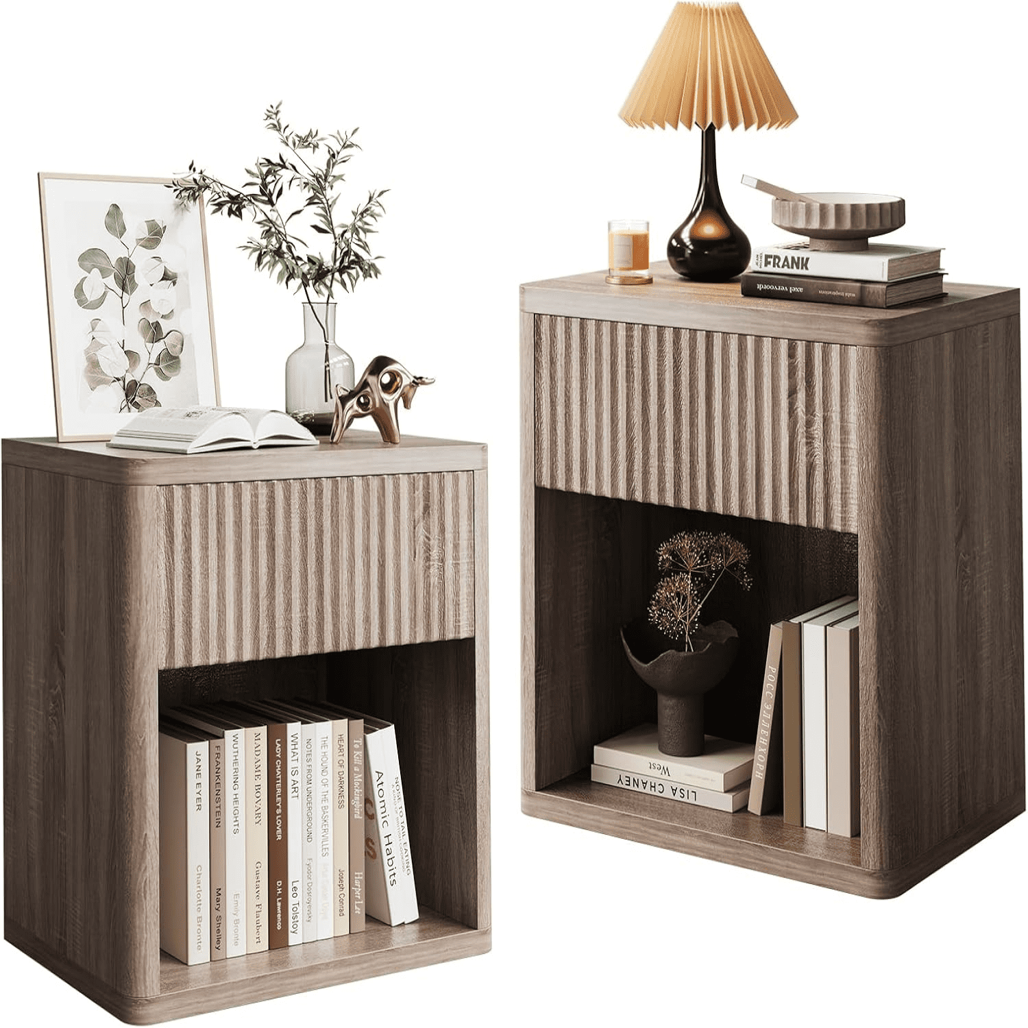 1 Hollow Board Wave Pattern Bedside Table 1 Pair For Sale - Walmart.com