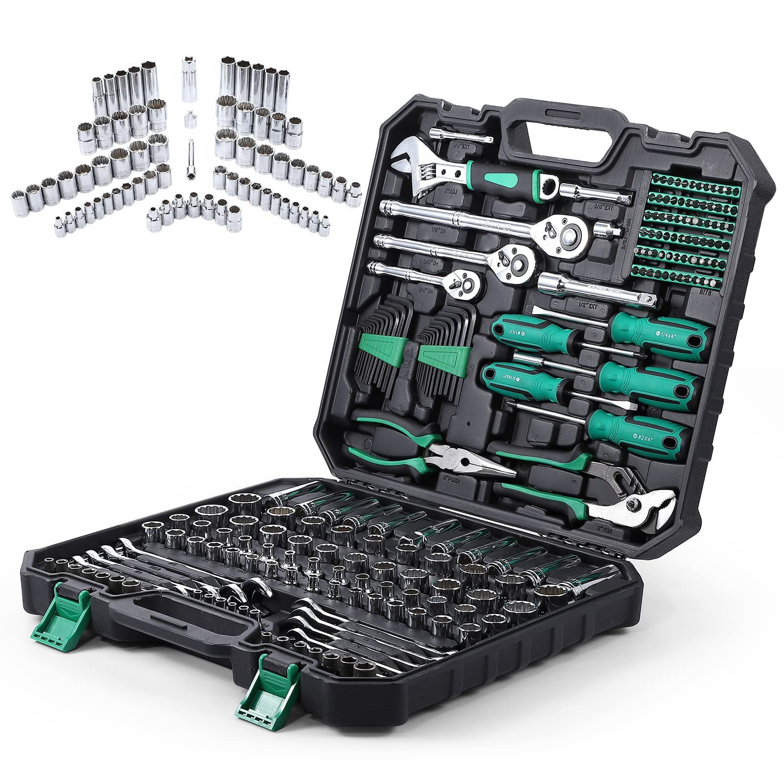 1 Household Tool Set, Cr-V Construction Socket Set in plastic container ...