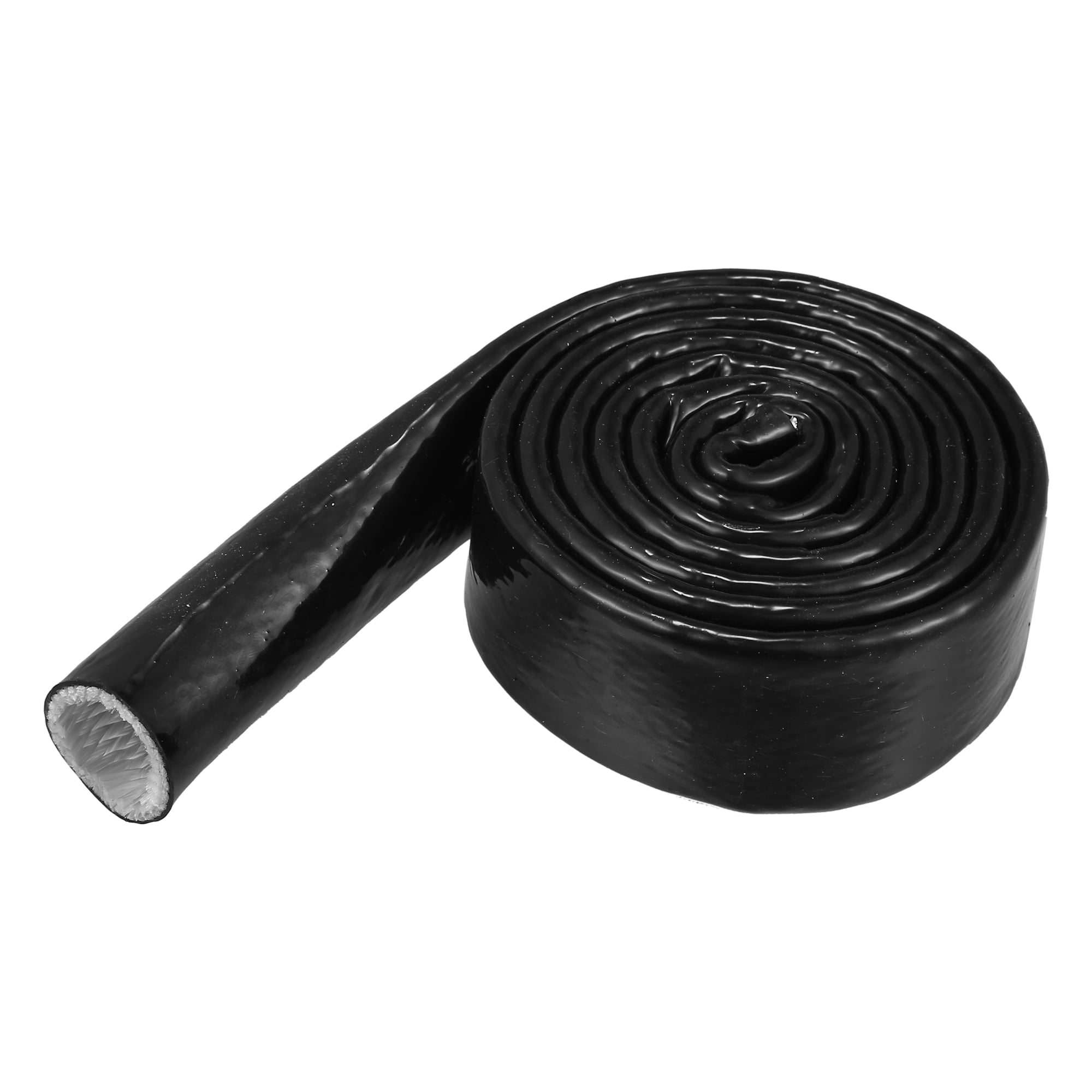 1" ID x 5FT Heat Shielded Fire Sleeve Silicone Coated Fiberglass Tape ...