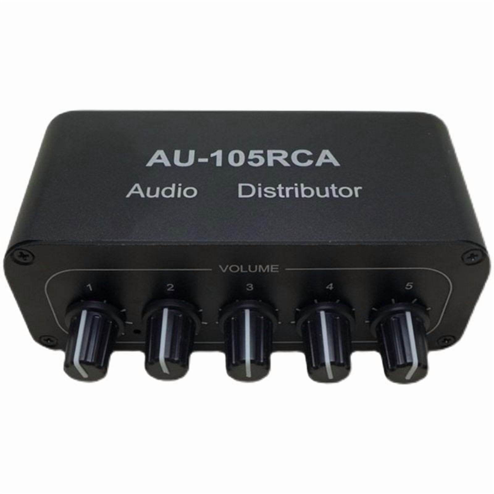 1-IN-5-OUT HiFi Stereo Audio Splitter / Tone Controller Portable Audio ...