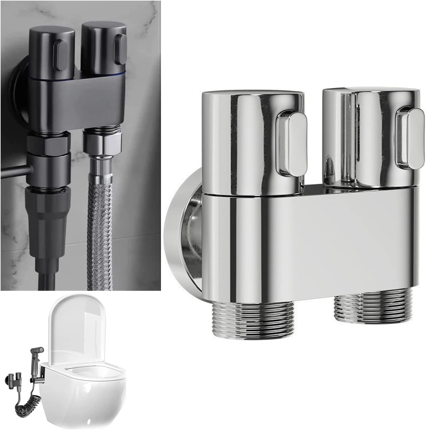 1-In-2-Out Dual Control Valve, 2023 New Hand Held Bidet Sprayer For ...