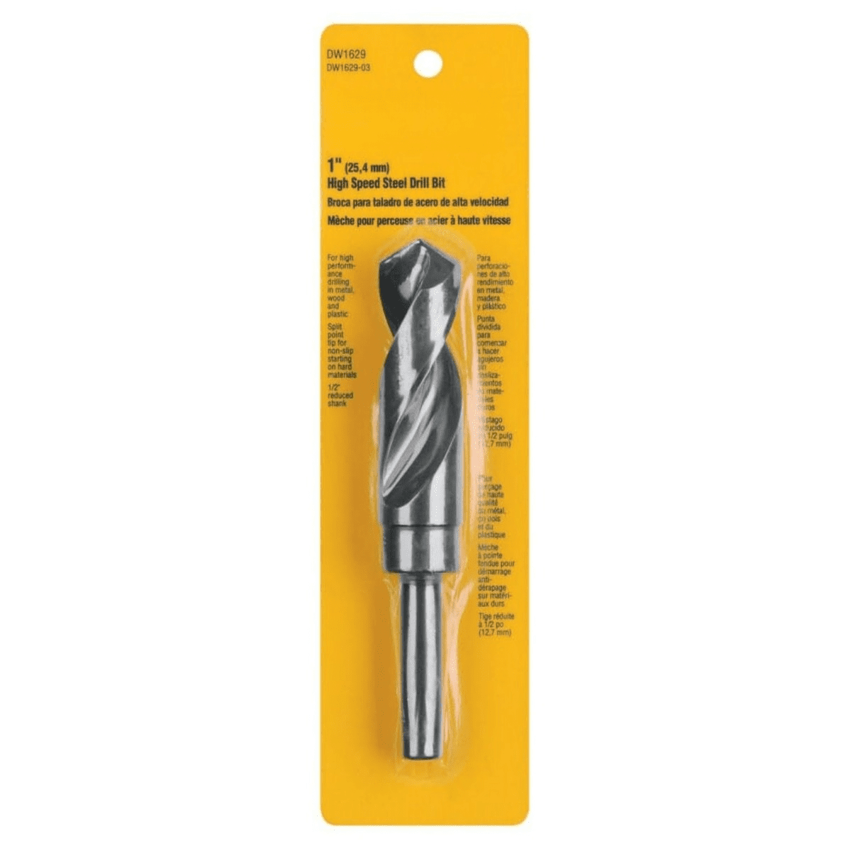 1-Inch 1/2-Inch Reduced Shank Twist Drill Bit,Black - Walmart.com