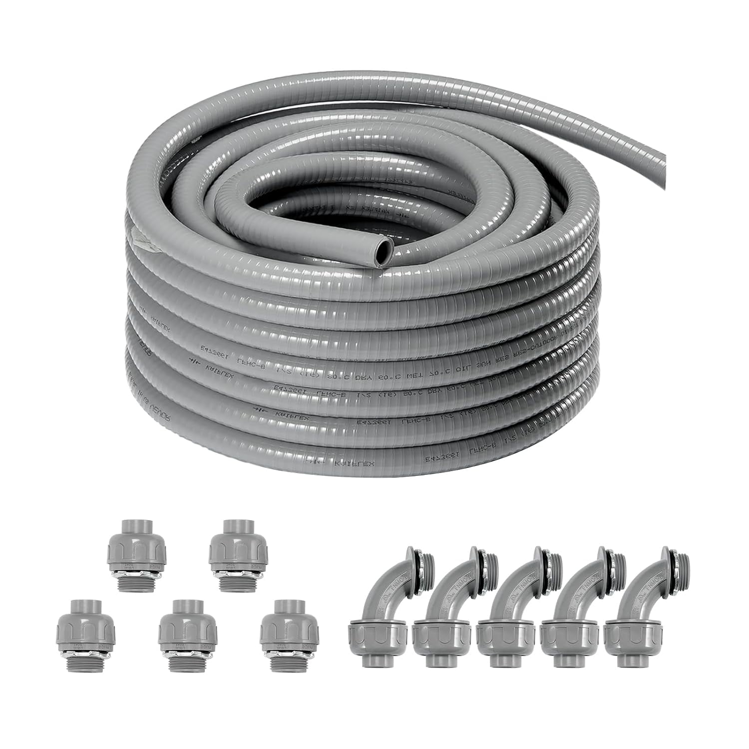 1-Inch (100FT) Flexible Electrical Conduit, PVC Liquid-Tight Conduit ...