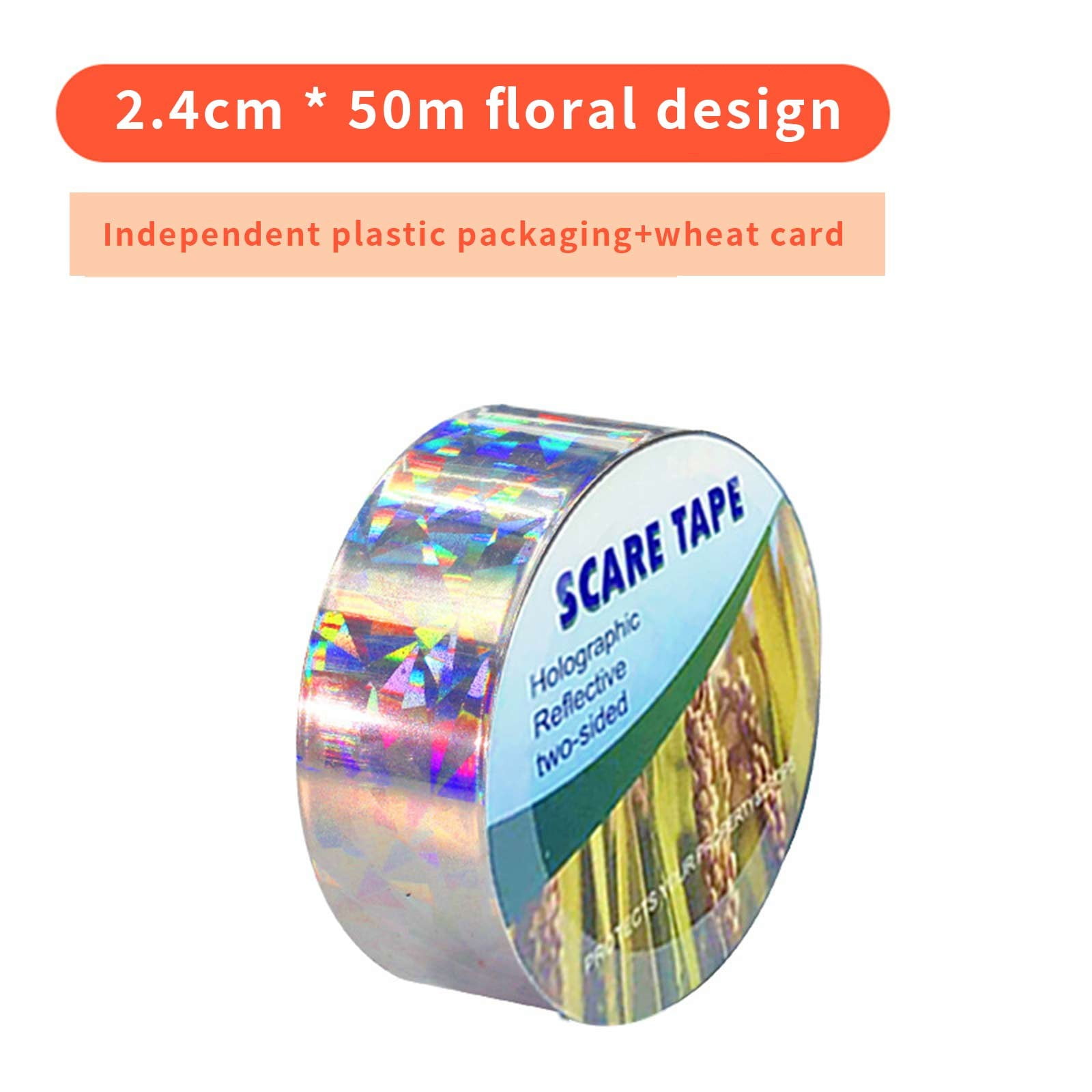 1 Inch×164 ft Holographic Bird Deterrent Ribbon Colorful Laser ...
