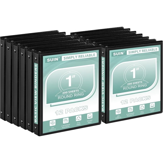 1-Inch 3-Ring-Binder, Customizable Clear View Cover, for US Letter Size ...