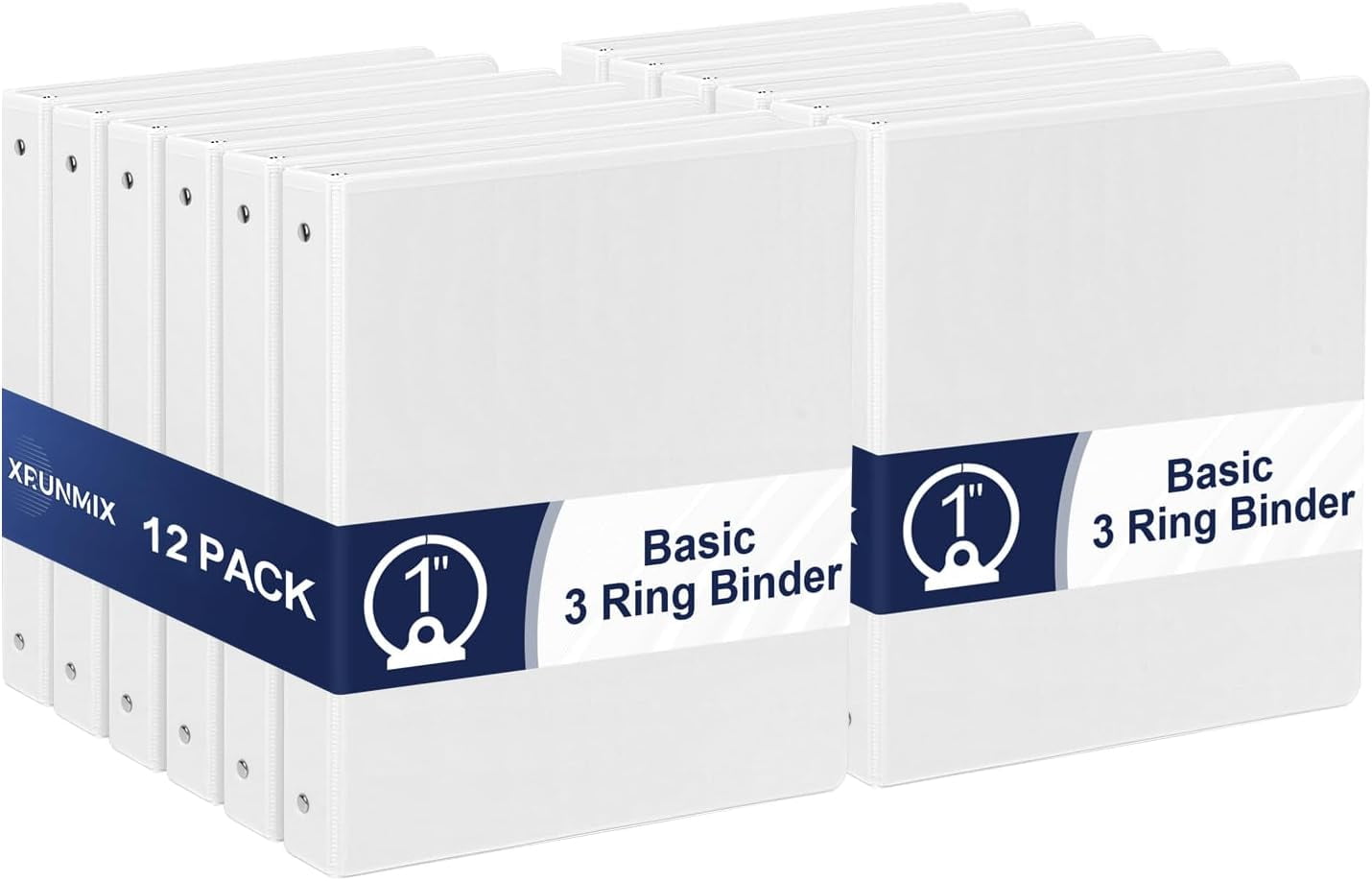 1-Inch 3-Ring-Binder with Pockets, 1'' Round Binders Holds 200 Sheets ...