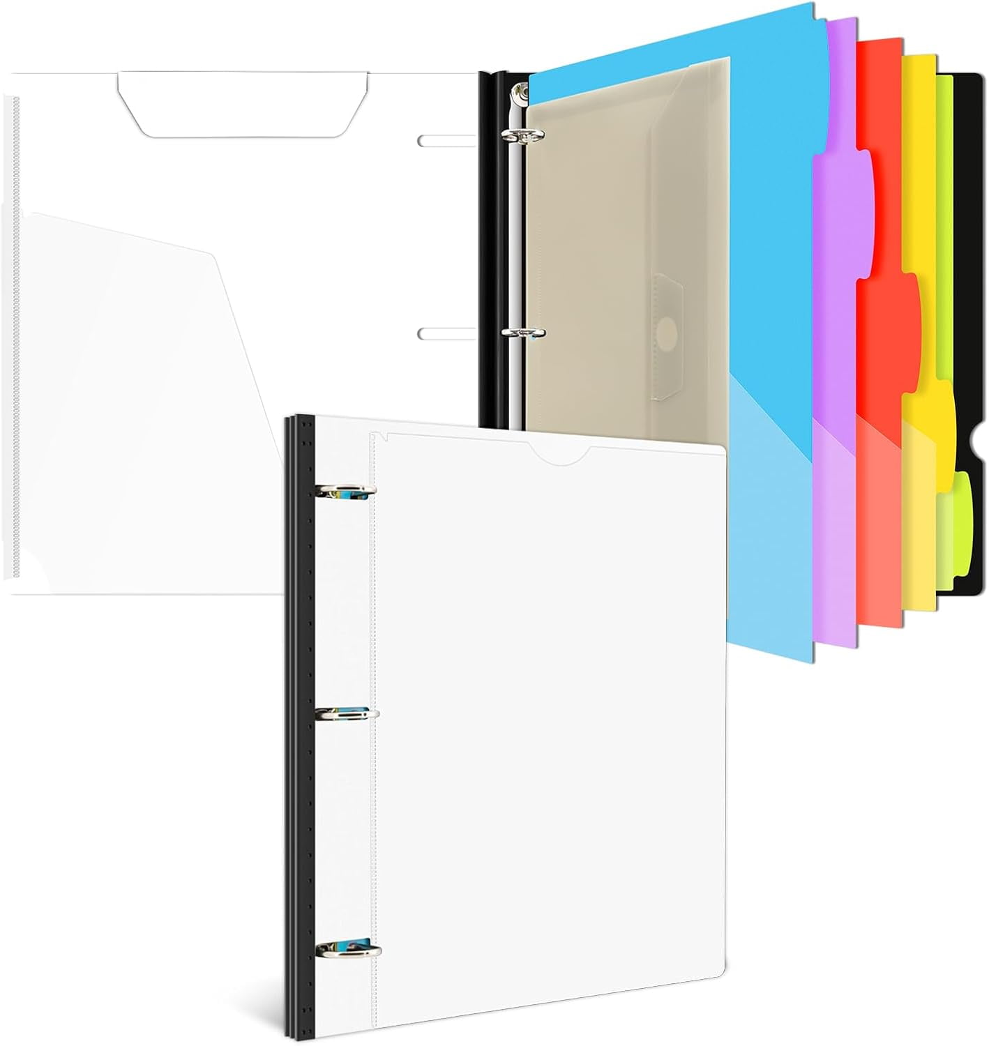 1 Inch 3-Ring Telescoping Project Organizer Binder, 13 Pocket ...