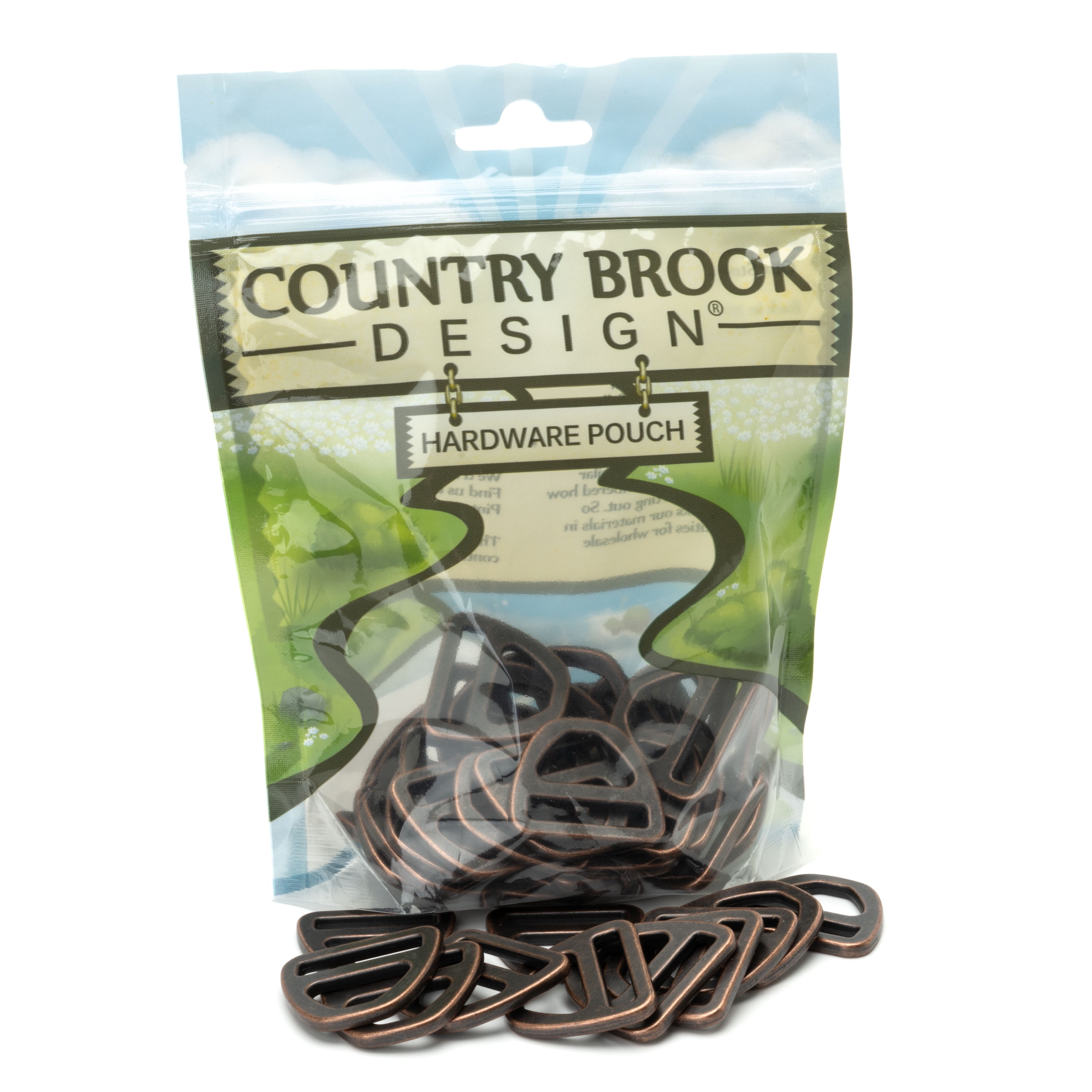 Country Brook Design® 1 Inch Antique Copper Double Bar D-Rings, 50 Pack ...
