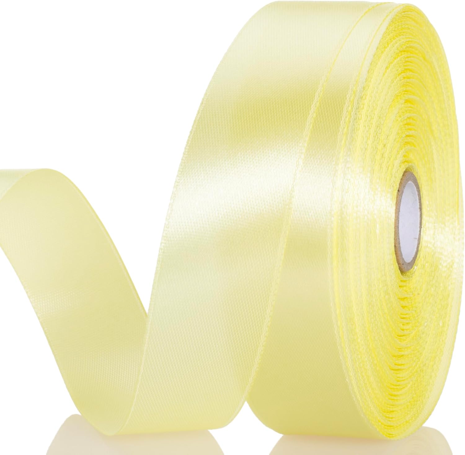 1 Inch Baby Maize Solid Satin Ribbon, 50 Yards Craft Fabric Ribbon for ...