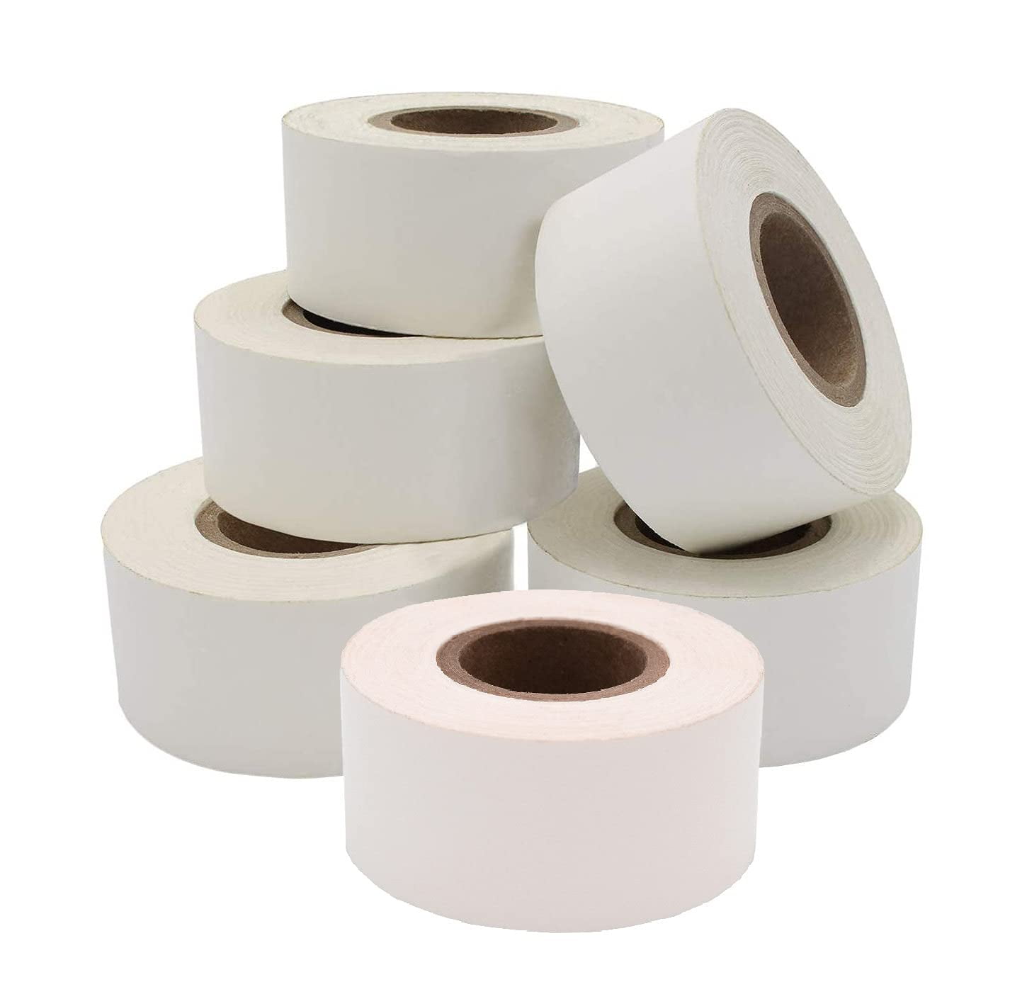 1 Inch Color Code Labeling Tape Value Packs, White, 6 Rolls, 500"/Roll ...
