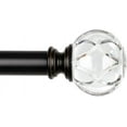 1 Inch Curtain Rod 72 to 144 Inches (6-12 Feet) Telescoping Black ...
