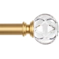 1 Inch Curtain Rod 72 to 144 Inches (6-12 Feet) Telescoping Luxury Gold ...