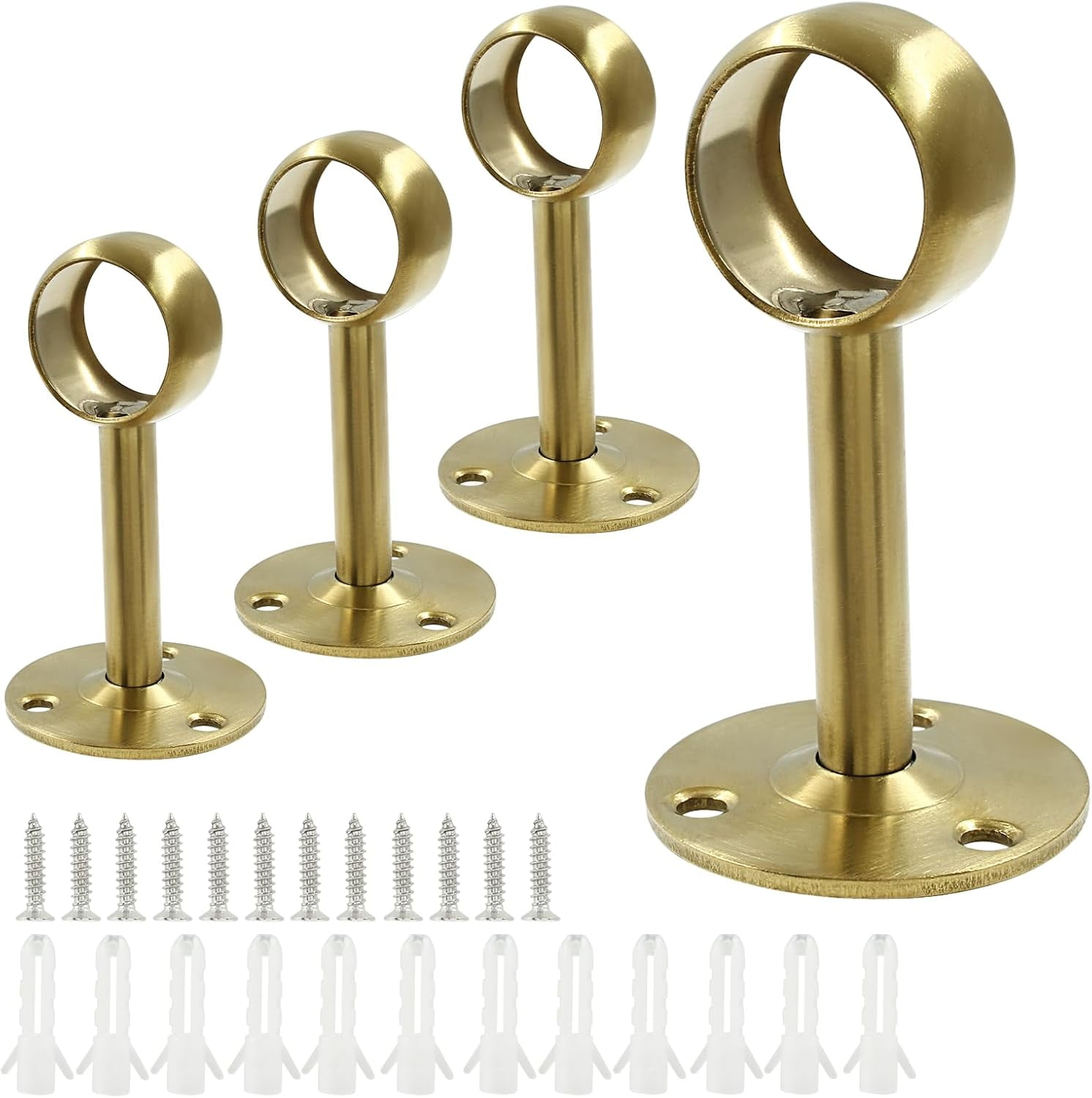 1 Inch Curtain Rod Ceiling-Mount Bracket, Stainless Steel Ceiling ...