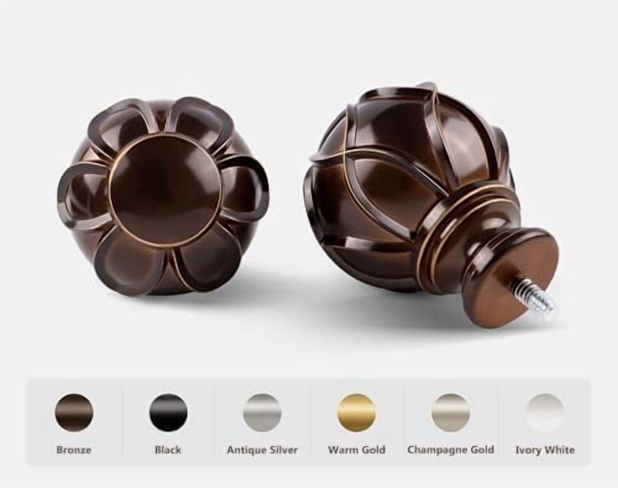 1 Inch Curtain Rod Telescoping Single Drapery Rod 28 to 48 Inches (2.3 ...