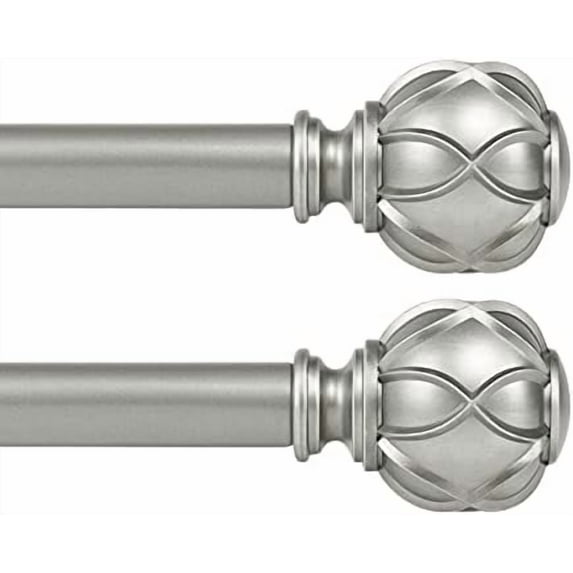 1 Inch Curtain Rod Telescoping Single Drapery Rod 28 to 48 Inches (2.3 ...