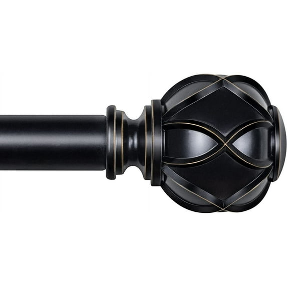 1 Inch Curtain Rod Telescoping Single Drapery Rod 36 to 72 Inches (3-6 ...