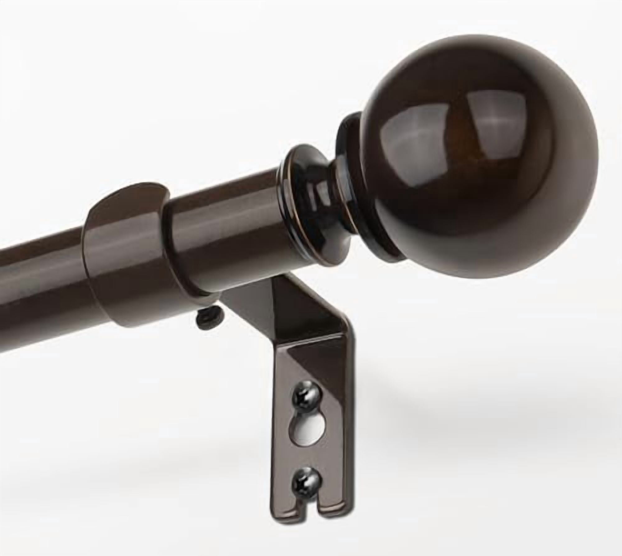 1 Inch Curtain Rod Telescoping Single Drapery Rod 72 to 144 Inches (6 ...