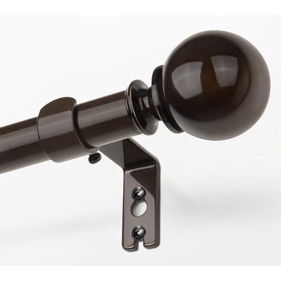 1 Inch Curtain Rod Telescoping Single Drapery Rod 72 to 144 Inches (6 ...