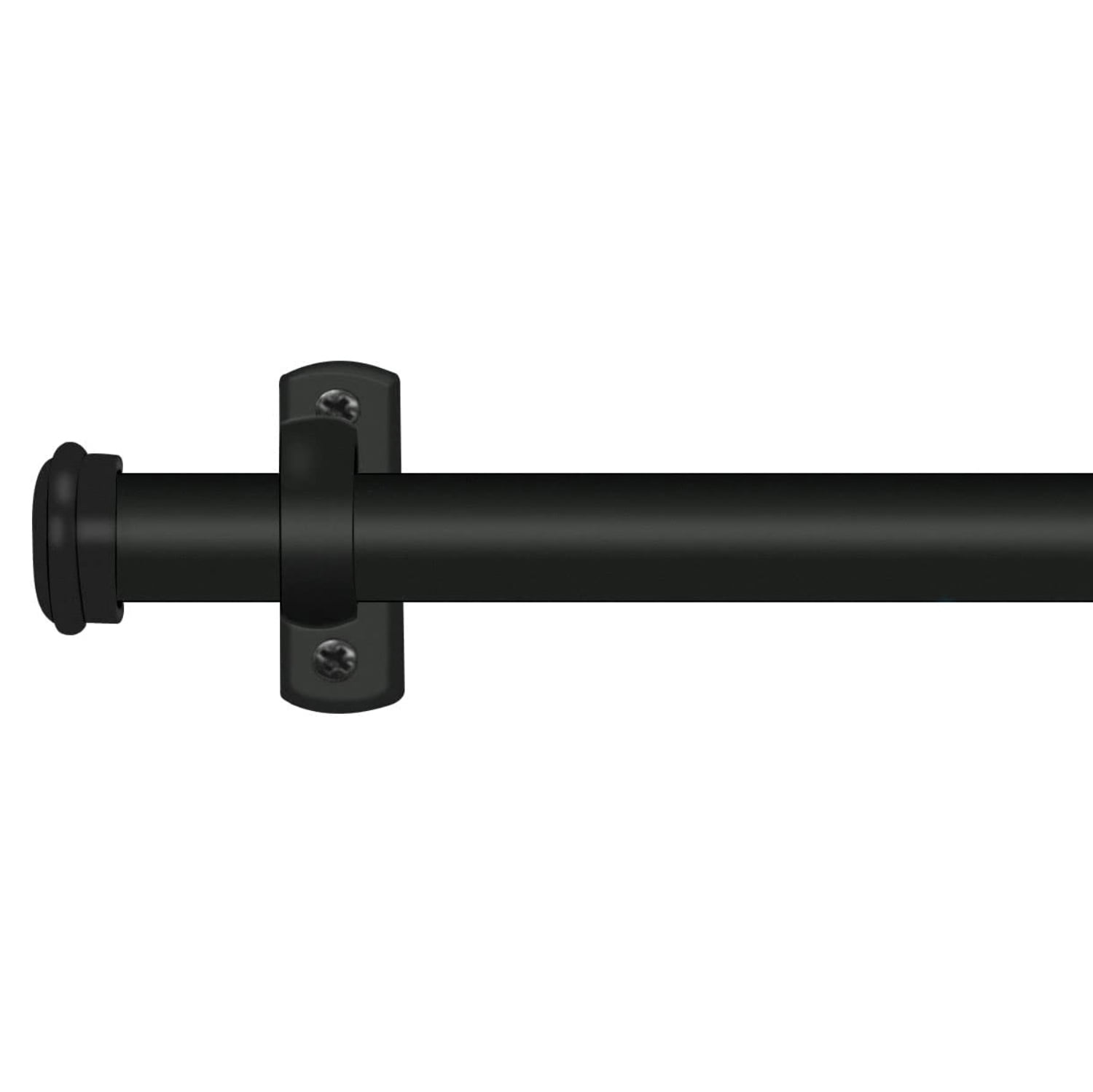 1 Inch Curtain Rods,Windows 66-120, 72”-144” Black Outdoor Adjustable ...