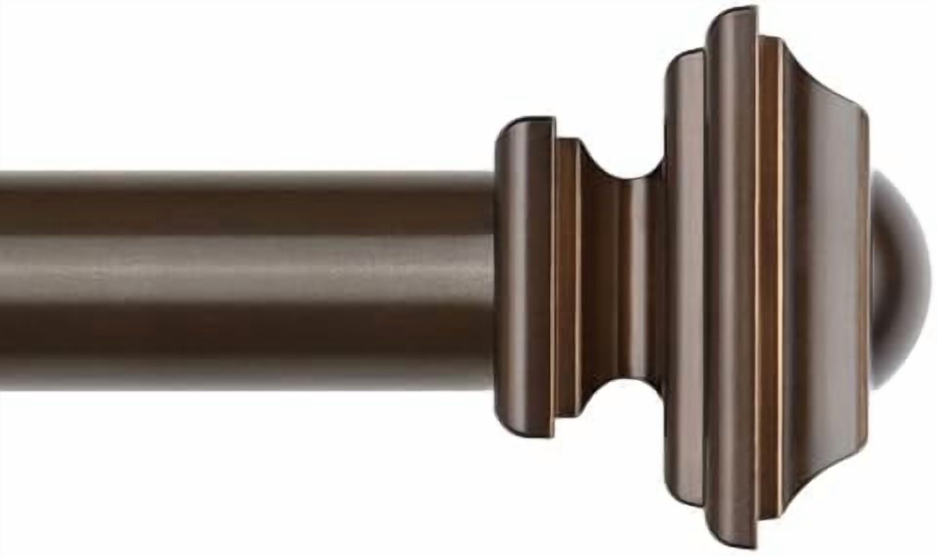 1 Inch Curtain Rods for Windows 66 to 120 Inch, Bronze Heavy Duty Long ...