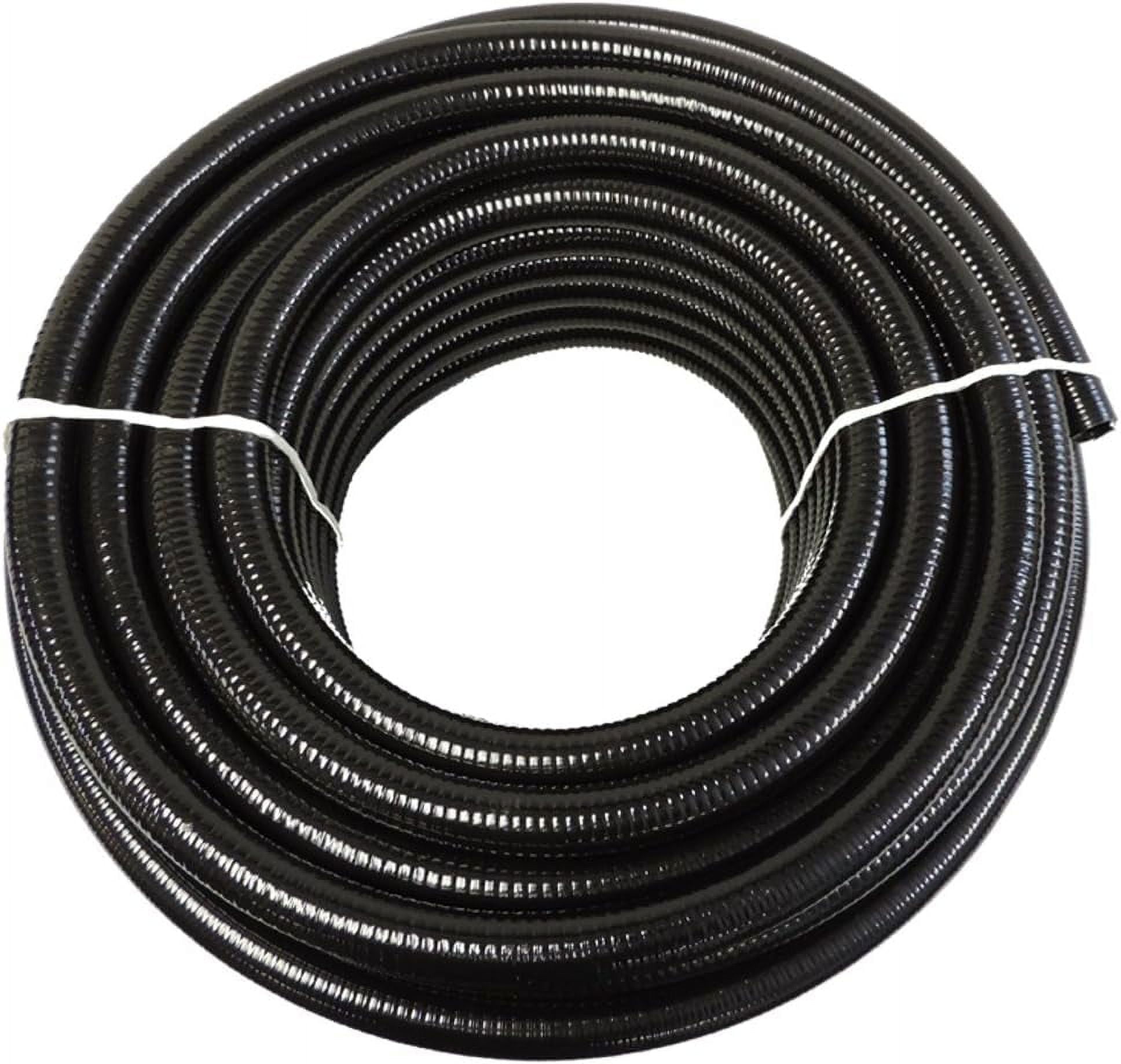 1 Inch Diameter 50 Foot Black Flexible PVC Pipe Hose Tubing for Koi ...