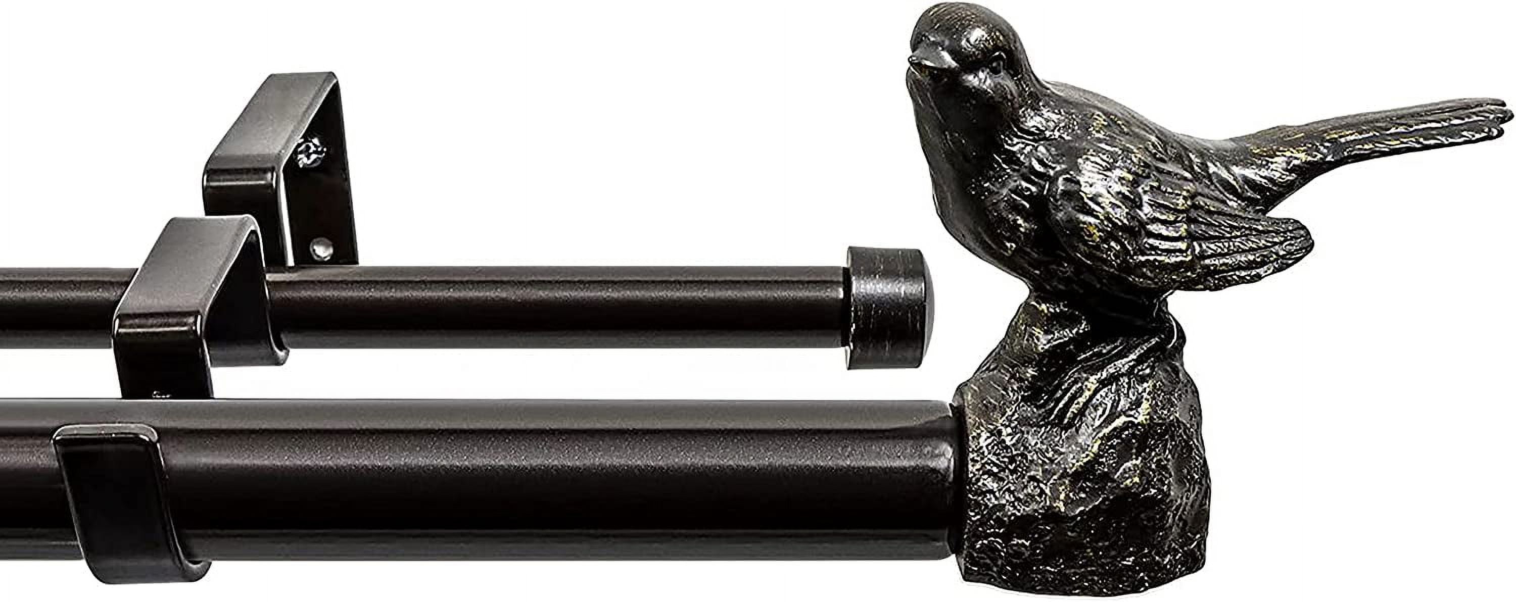 1-Inch Diameter Telescoping Double Window Curtain Rod, Oil-Rubbed ...