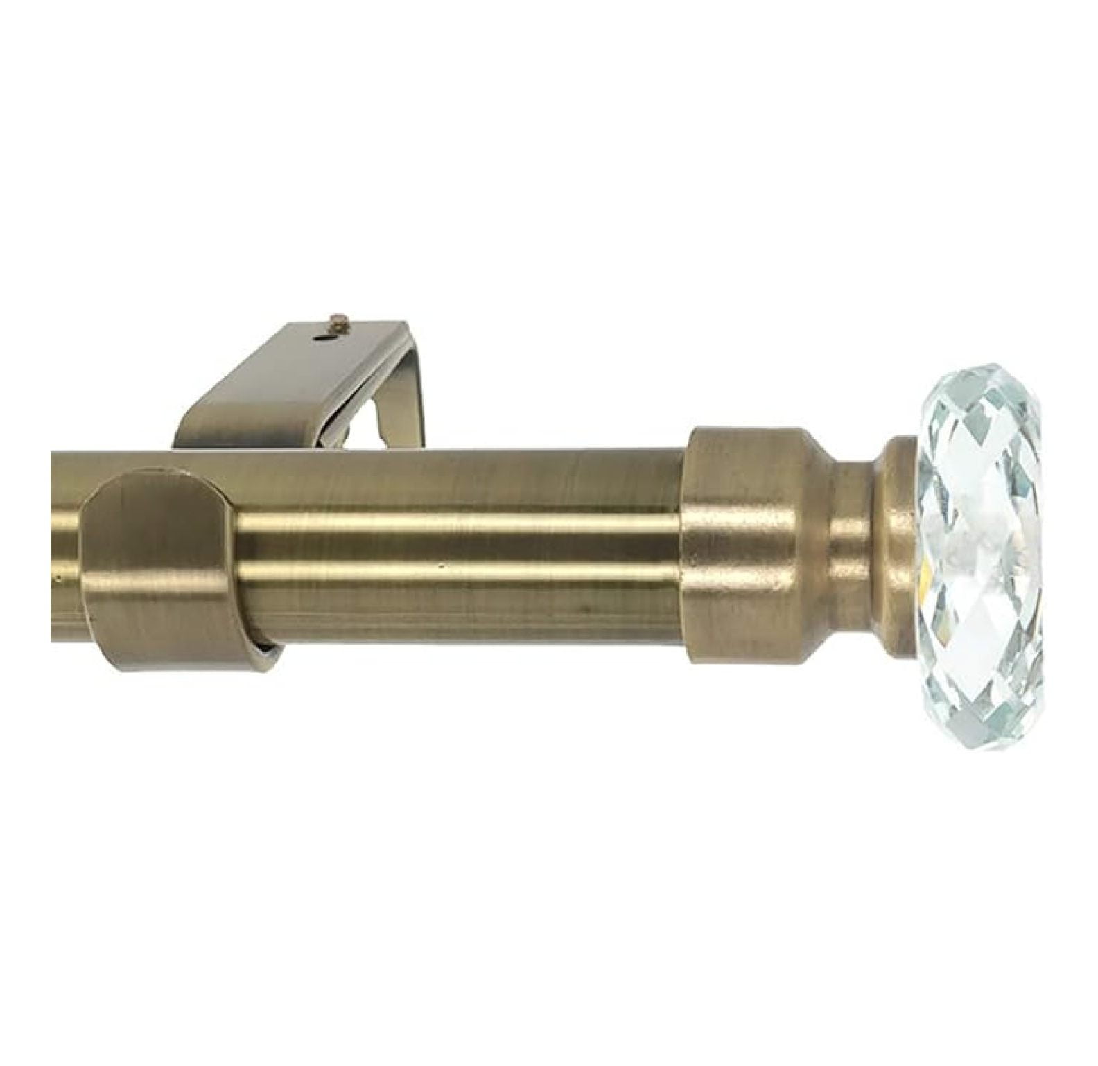 1-Inch Diameter Window Treatment Curtain Rod, Cut Crystal Finial, -inch ...