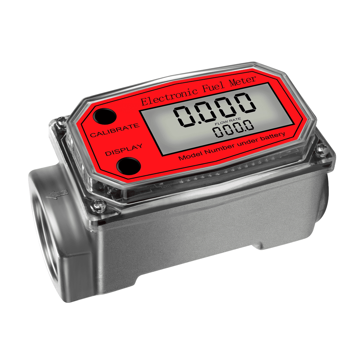 1 Inch Digital Turbine Flowmeter Digital LCD Display with NPT Counter ...