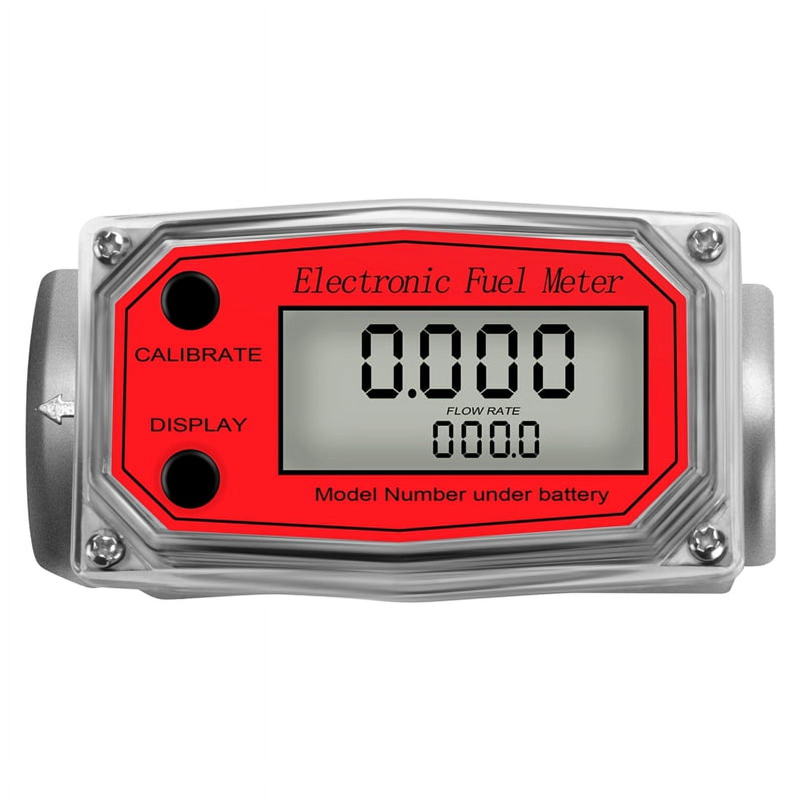 1 Inch Digital Turbine Flowmeter Digital LCD Display with NPT Counter Fuel Flowmet stainless ...