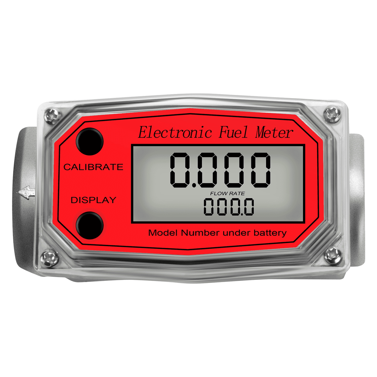 1 Inch Digital Turbine Flowmeter LCD Display with NPT Counter Fuel for Measuring Engine Oil ...