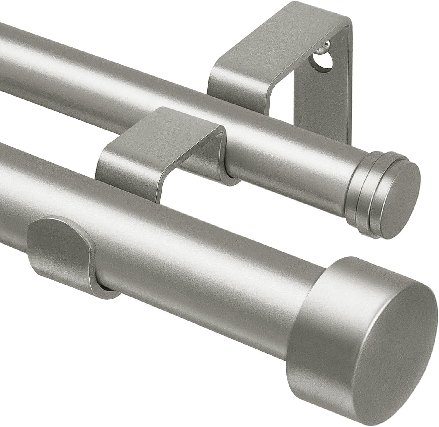 1 Inch Double Curtain Rod for Windows 72 to 144 Inches (6-12 Feet ...