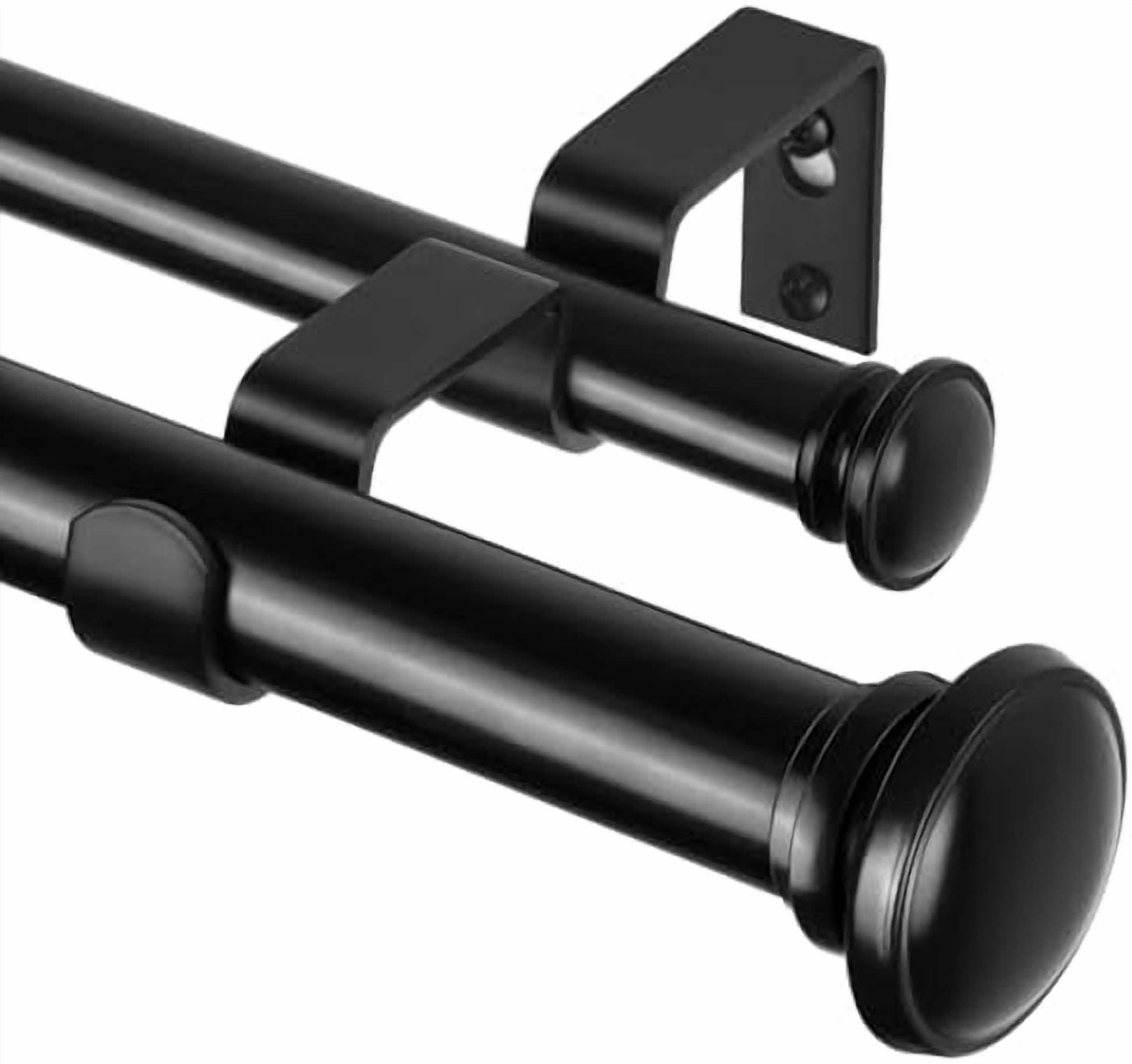 1 Inch Double Curtain Rods 72 to 144 Inch (6 to 12 ft), Heavy Duty ...