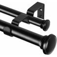 1 Inch Double Curtain Rods 72 to 144 Inch (6 to 12 ft), Heavy Duty ...
