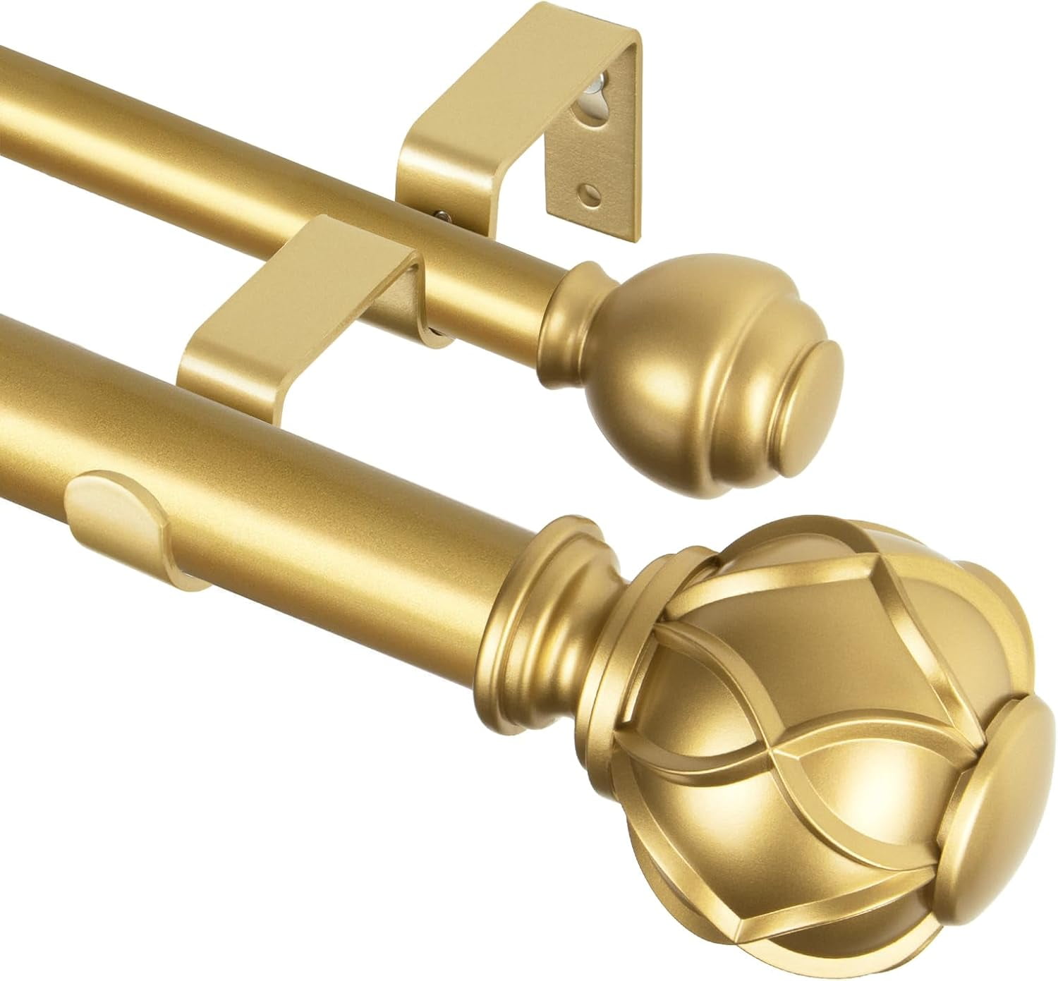 1 Inch Double Curtain Rods for Windows 72 to 144 Inches (6-12 Feet ...