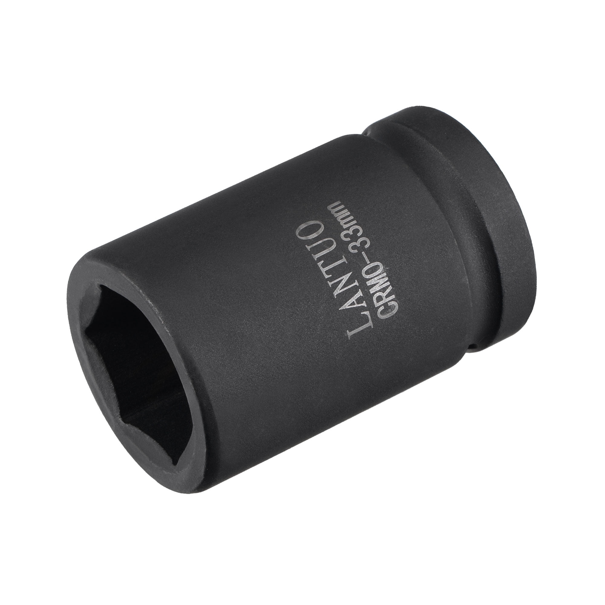 1-Inch Drive by 33mm 6-Point Impact Socket, CR-MO 80mm Length, Standard ...