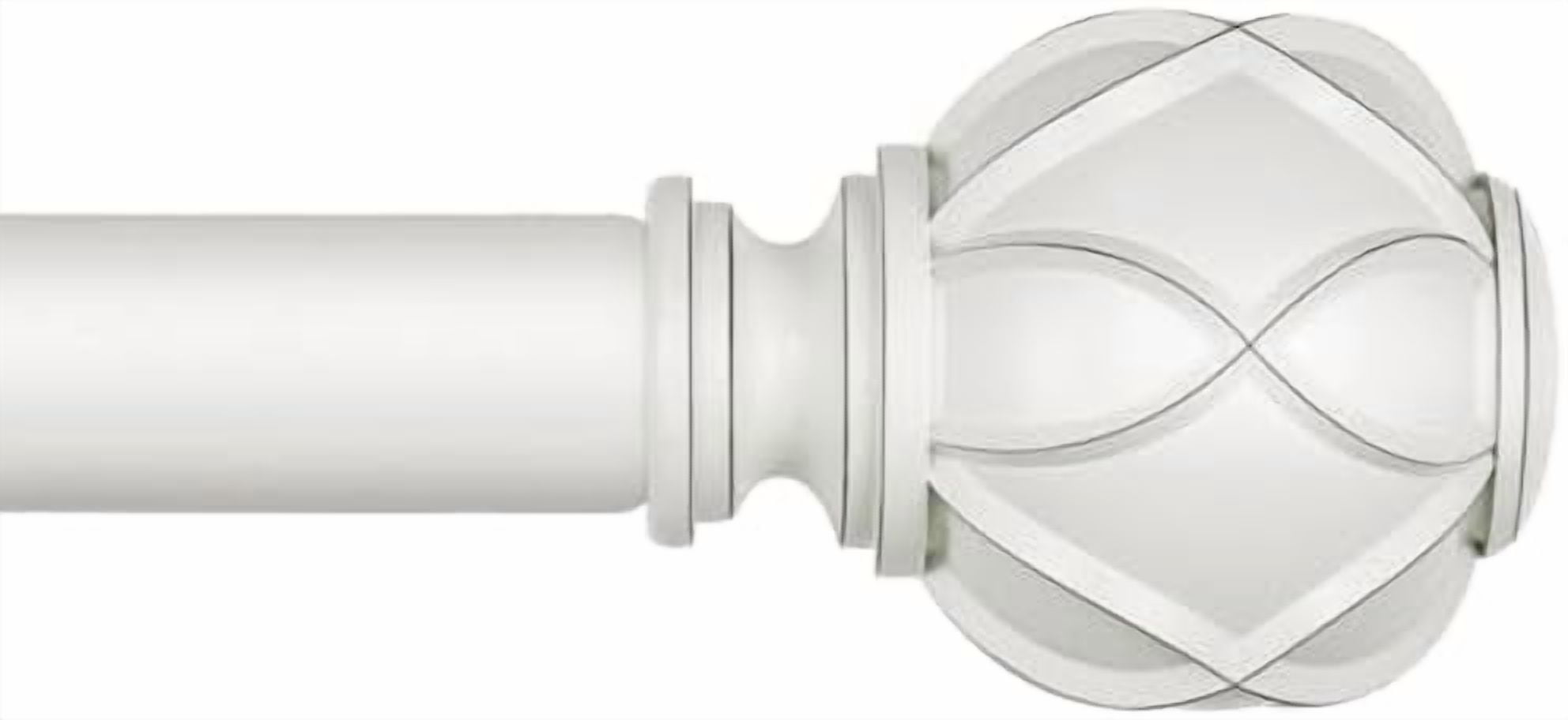 1 Inch Extra Long Curtain Rod 140 to 195 Inches White Heavy Duty ...