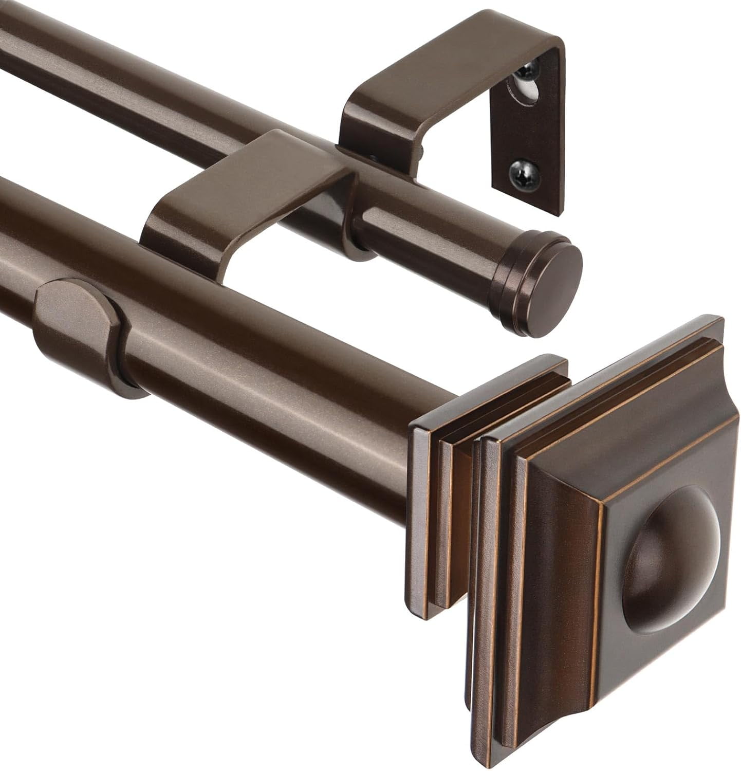 1 Inch Extra Long Curtain Rods for Windows 120 to 170 Inches, Double ...