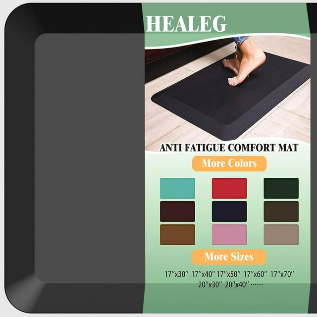 1 Inch Extra Thick Anti Fatigue Floor Mat, Kitchen Mat, Standing Desk ...