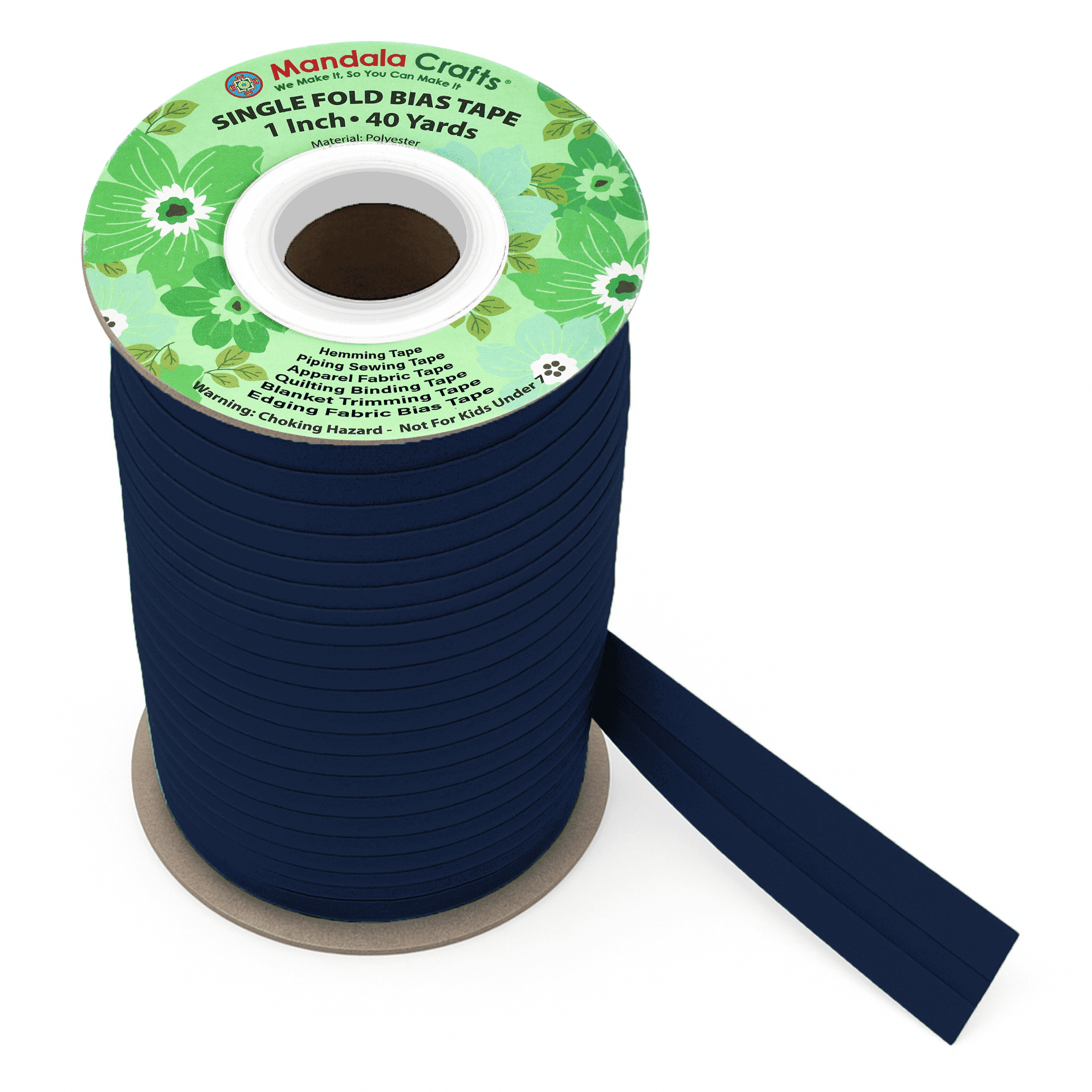 1 Inch Fabric Single Fold Bias Tape for Sewing Piping Hemming - 40 Yds ...