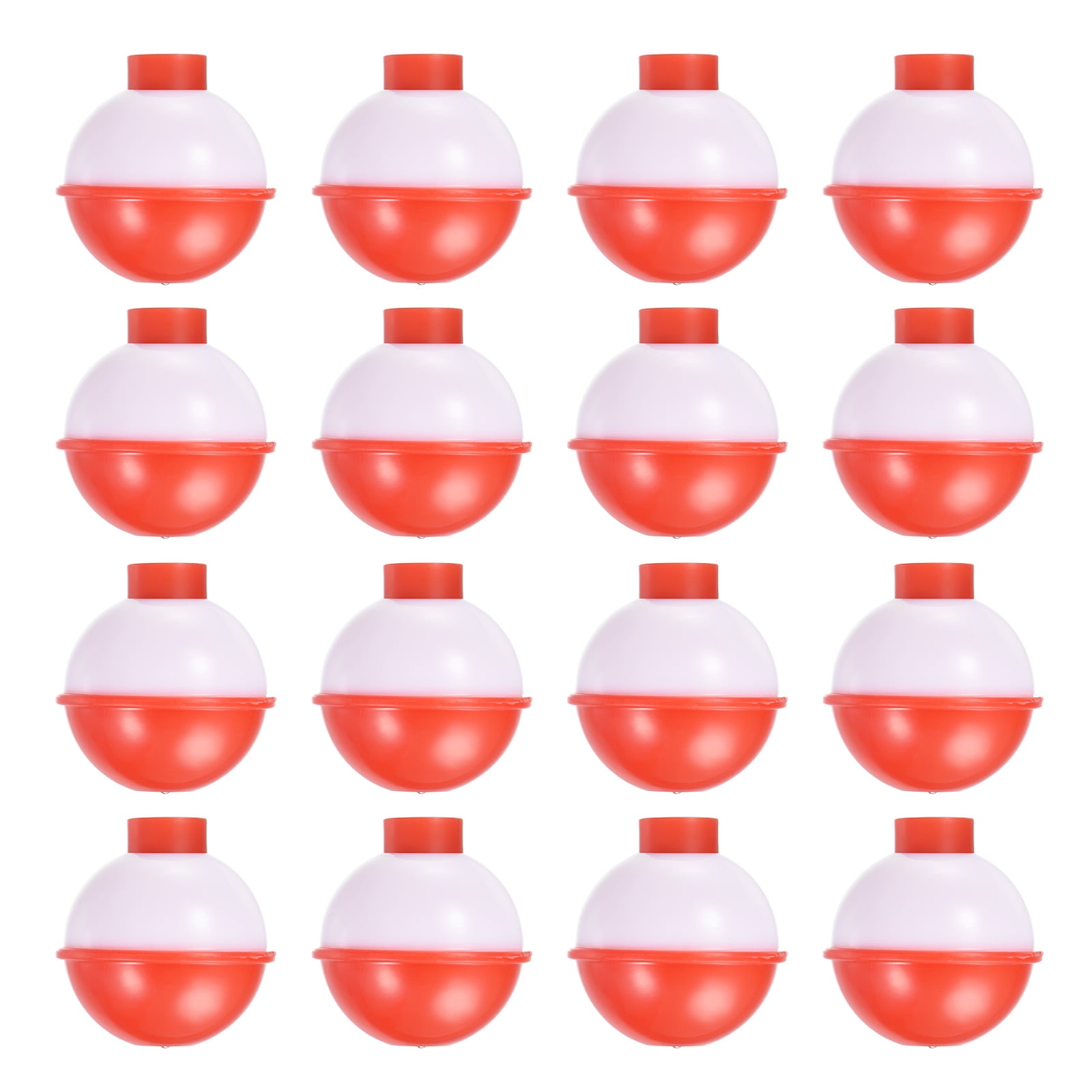 1 Inch Fishing Bobbers, 16 Pack Plastic Push Button Round Fishing Float ...