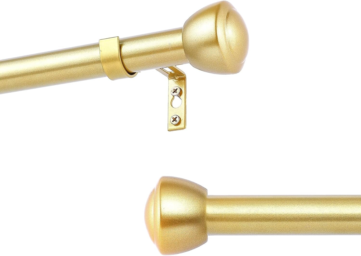 1 Inch Gold Curtain Rods for Windows 120-240 Inches - Heavy Duty ...