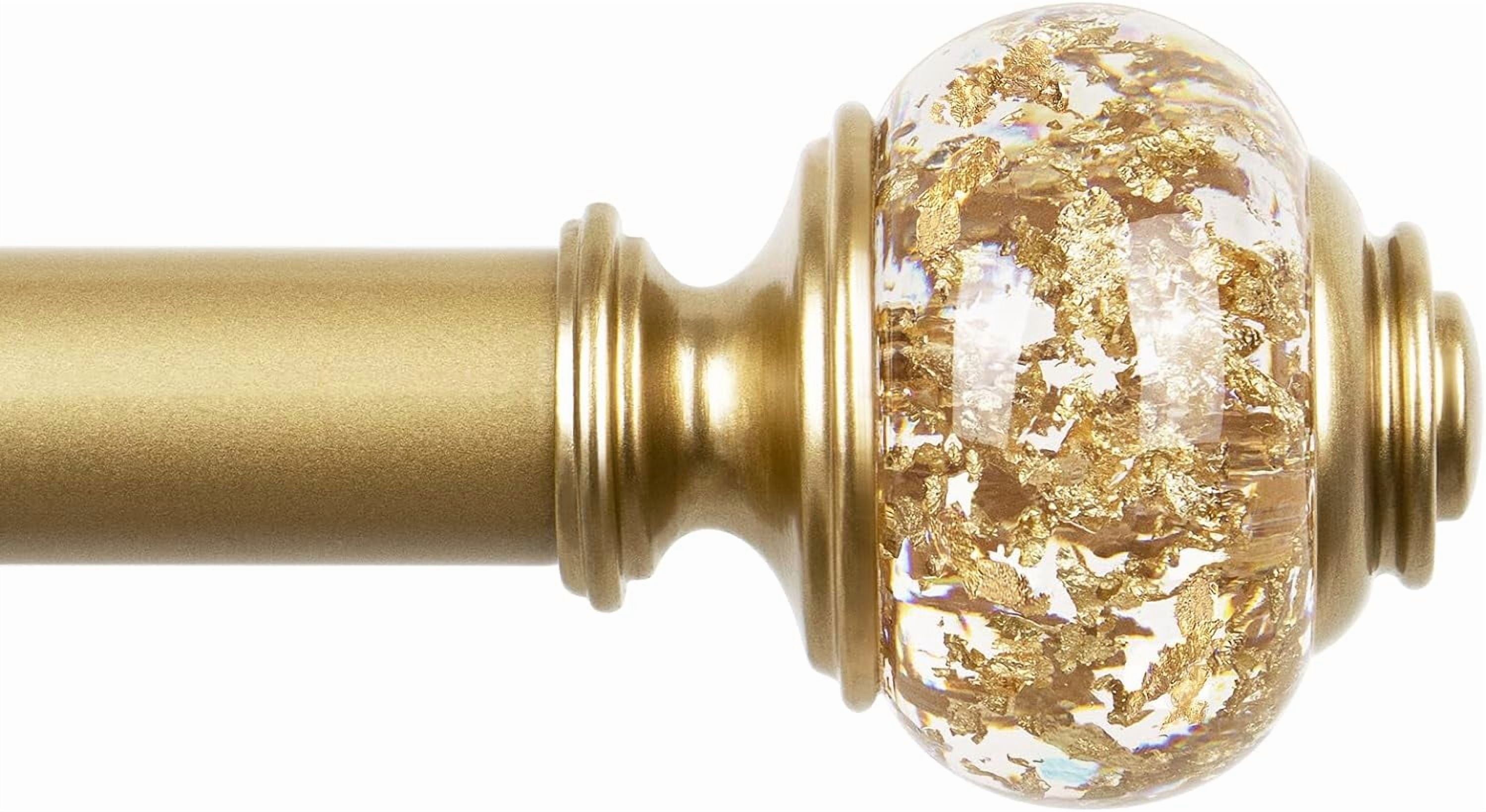 1 Inch Gold Curtain Rods for Windows 36 to 72 Inches (3 to 6 ft ...
