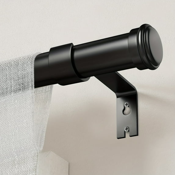 1 Inch Heavy Duty Adjustable Curtain Rod - Black/Gold/White, Modern ...