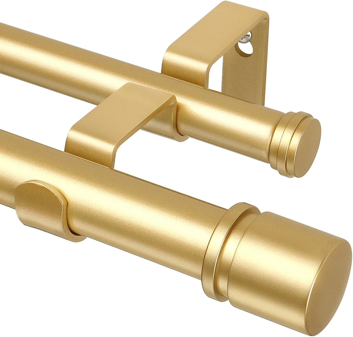 1 Inch Heavy Duty Double Curtain Rod, 36 To 72 Inch Telescoping Drapery ...