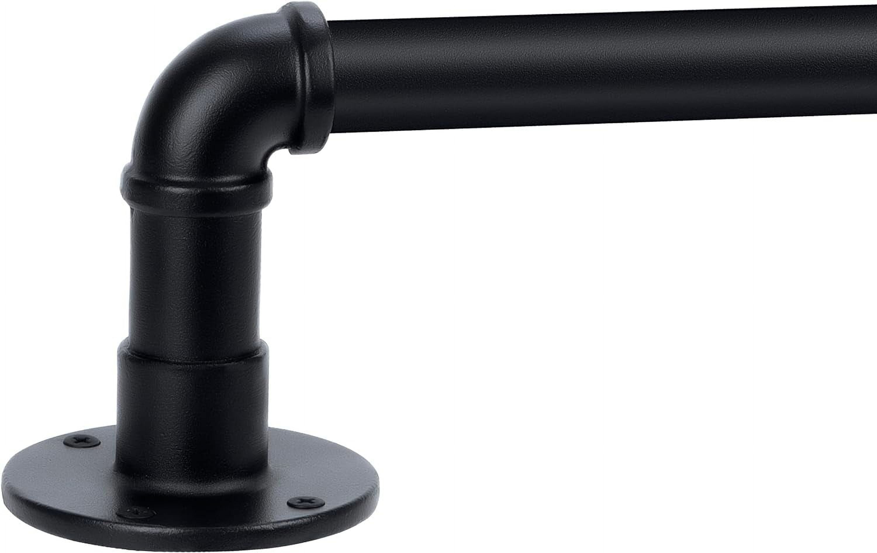 1 Inch Industrial Curtain Rod, Curtain Rod for Windows 120 to 240 ...