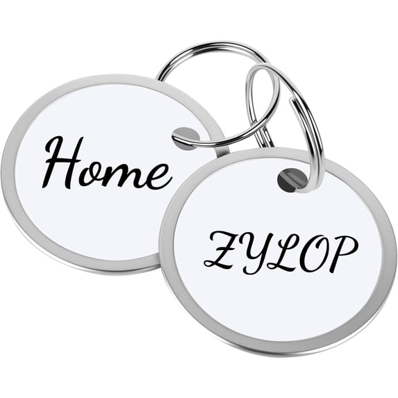 1 Inch Key Tags with Labels - 30 Pack Metal Rim Key Chain ID Tags ...